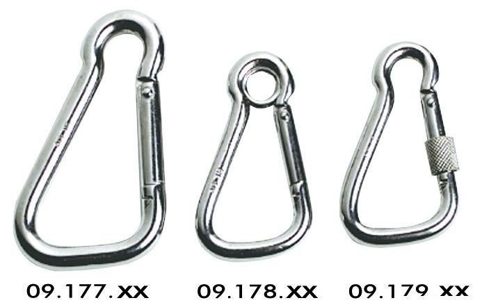 Moschettone inox grande 14 mm Osculati